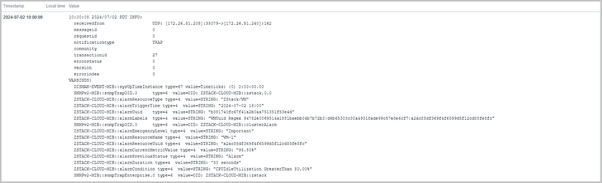 典型场景实践 - SNMP管理使用教程 - 私有云 - 实践教程 - ZStack Cloud 5.1.8 - ZStack